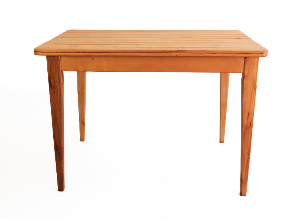 Vintage Solid Beech Kitchen Table – Huisraad Modern