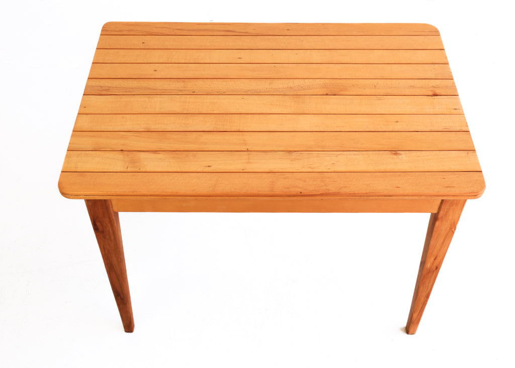 Vintage Solid Beech Kitchen Table – Huisraad Modern