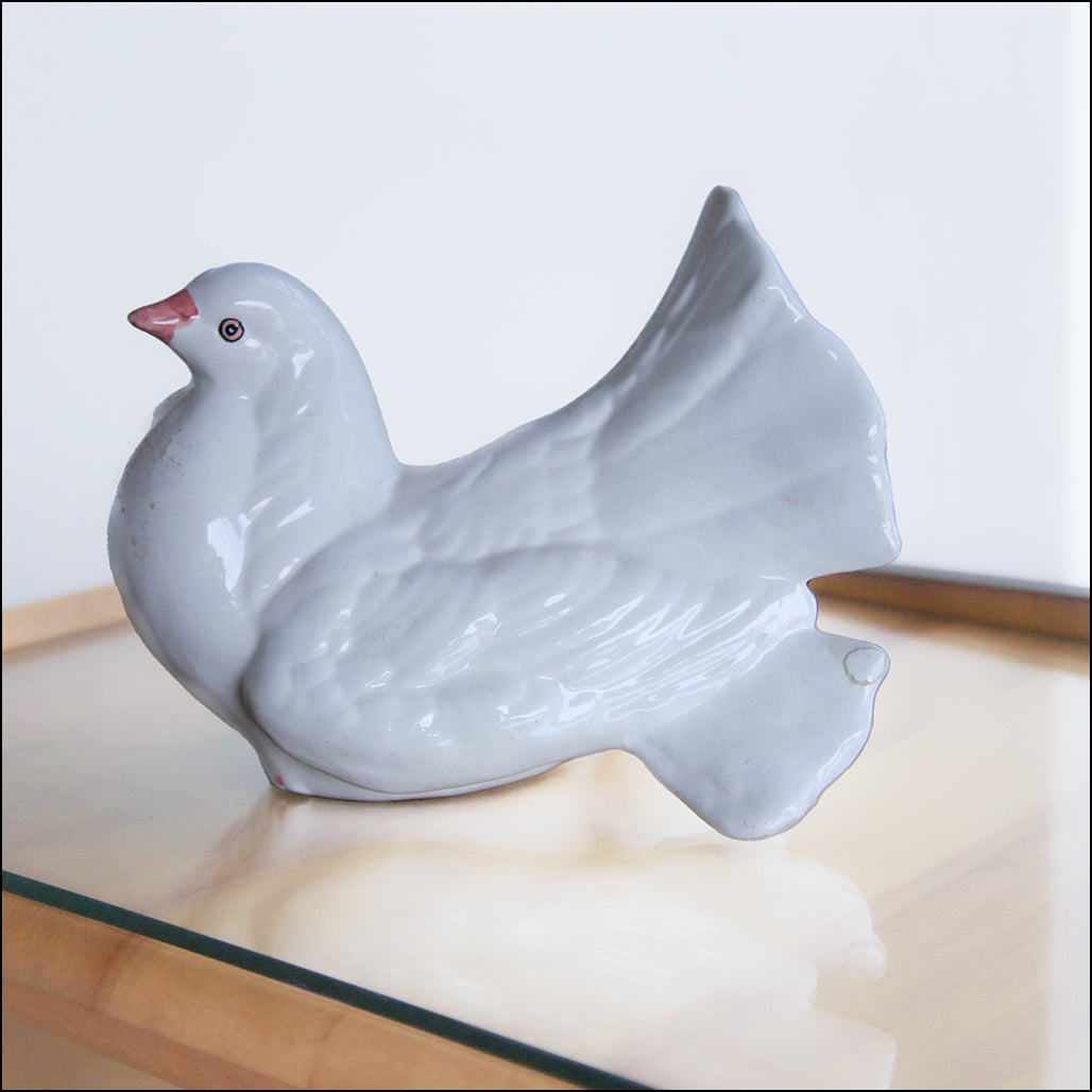 Vintage Ceramic Pigeon Figurine – Huisraad Modern